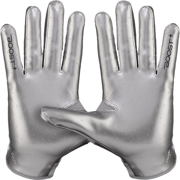 Grip Boost Stealth 6.0 Boost Plus Football Gloves - Solid Chrome - Adu ...